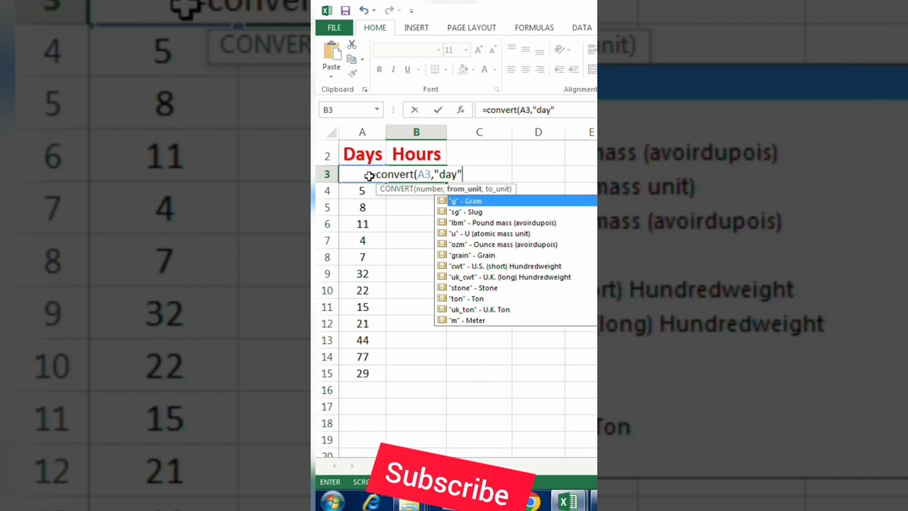 Convert Days Into Hours In Excel MS Excel Trick YouTube Convert Days Into Hours In Excel MS Excel Trick YouTube