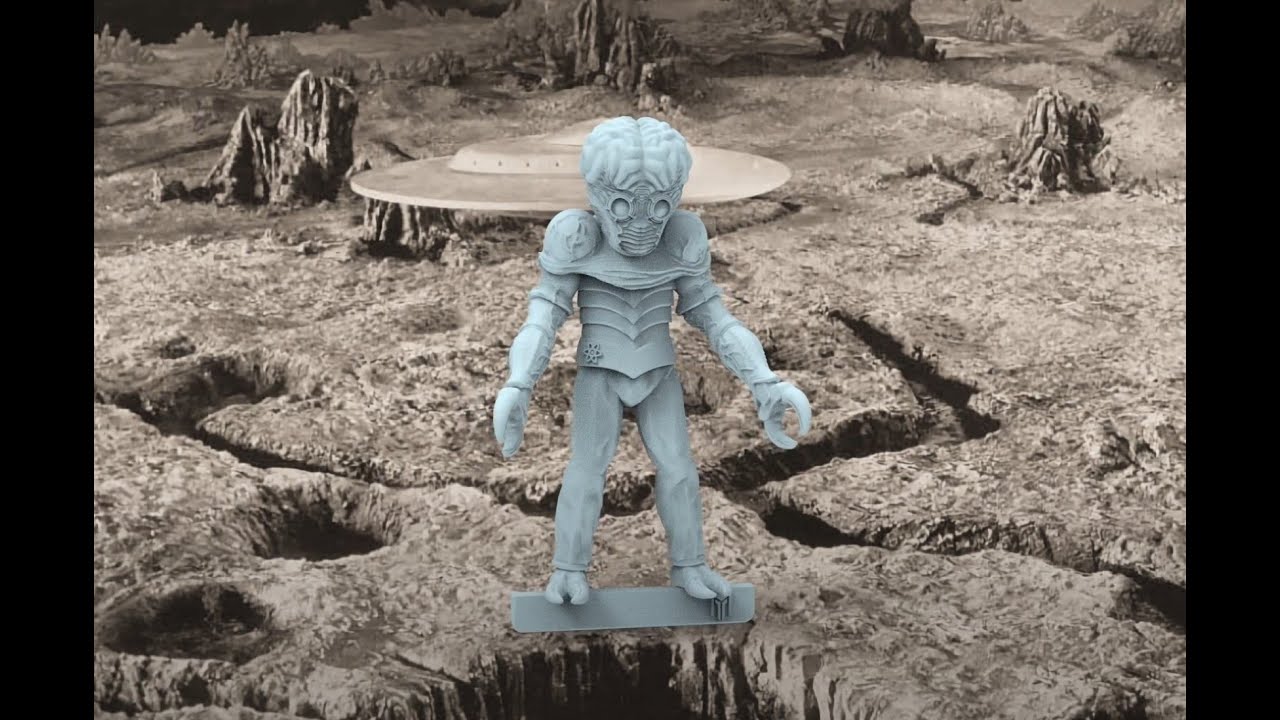 Metaluna Mutant 28mm Miniature - Fan Sculpt STL Test Render - YouTube