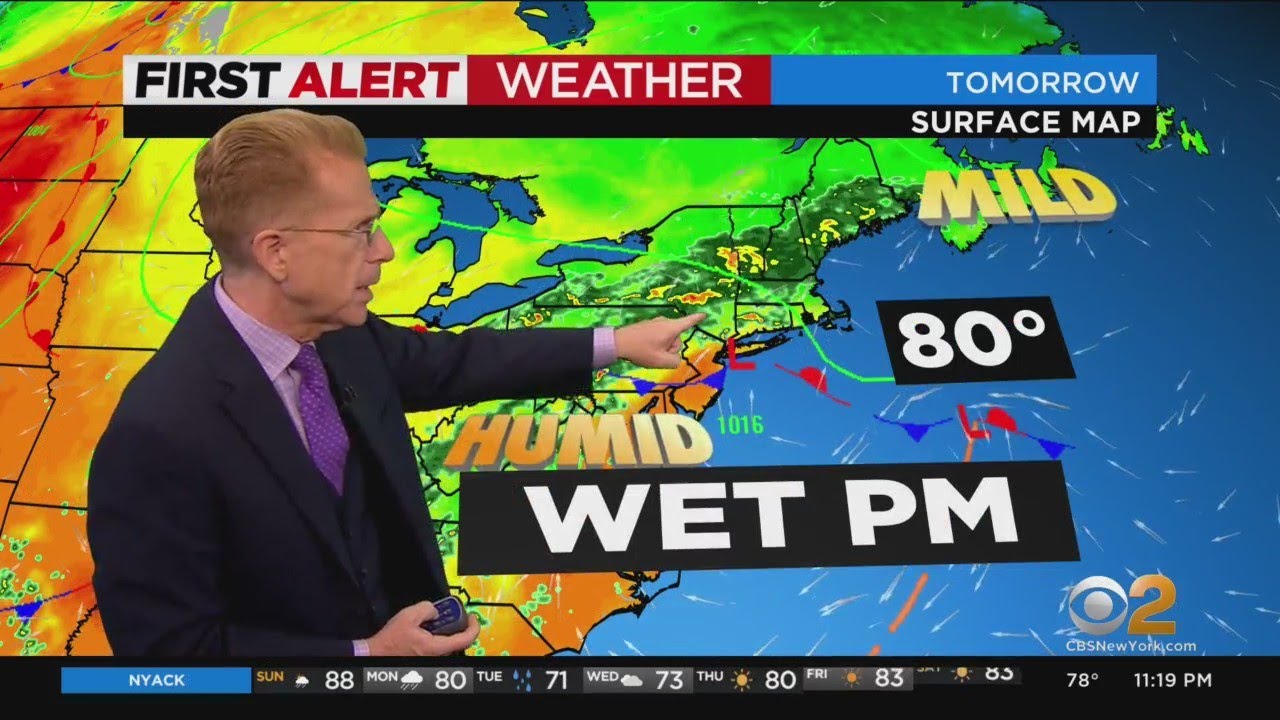 First Alert weather: CBS2 11 p.m. forecast - YouTube