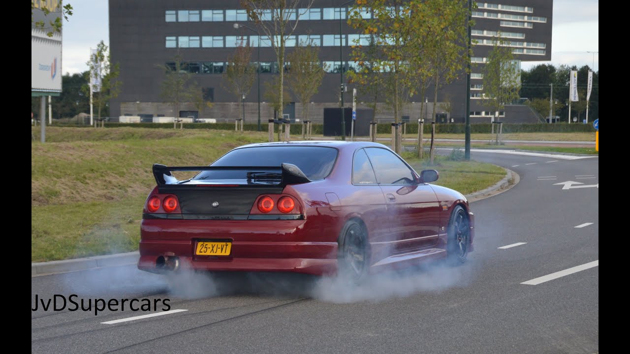 500HP Nissan R33 GTST - DRIFTS, HUGE Burnouts, Revs & Turbo Sounds ...