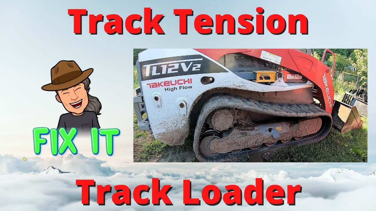 Track tension adjustment on heavy equipment - YouTube