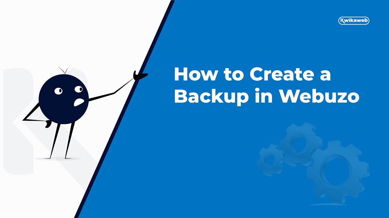 How to Create a Backup in Webuzo - YouTube