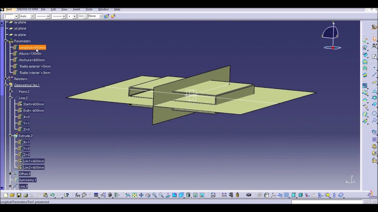 Catia V5 Generative Shape Design And Parameters Tutorial Youtube 4507