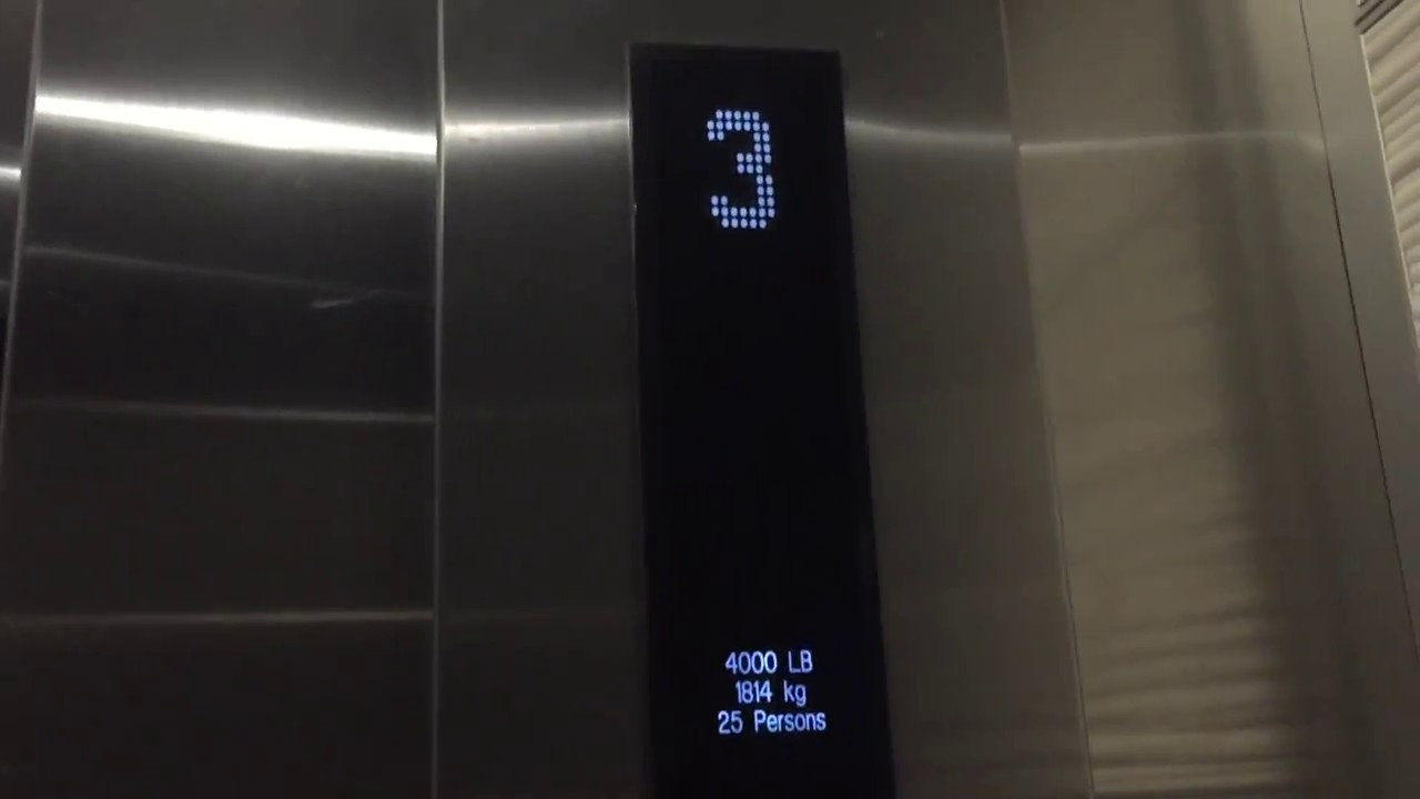 VERY NICE KONE EcoSpace MRL Traction Public Elevator @ 13th and Market Apartments, San Diego, CA ...