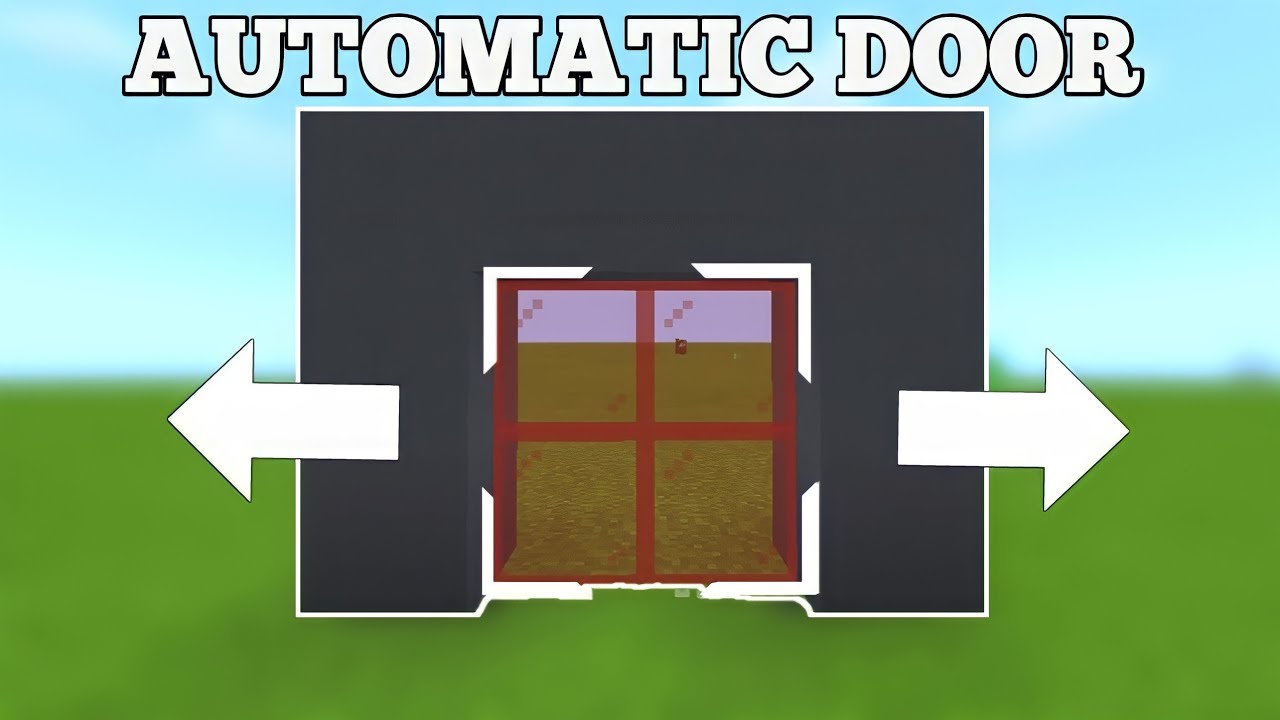 How To Make Automatic Sliding Door In MINECRAFT - YouTube