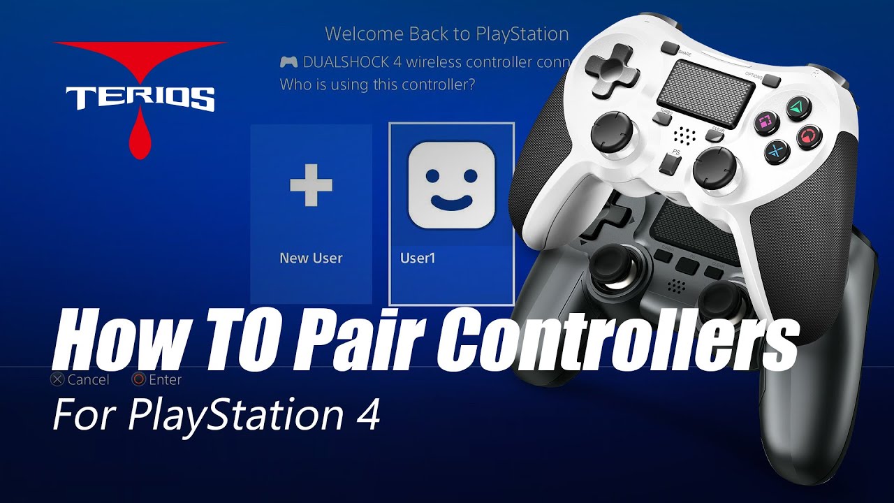 TERIOS Gaming - How to Pair Controllers for Playstation 4? - YouTube