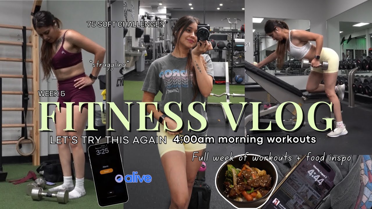 Weekly Fitness Vlog 💌 trying a 4:00am workout routine for a week, got ...