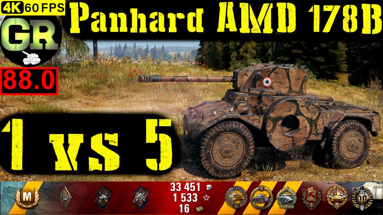 World of Tanks Panhard AMD 178B WoT Replay - 9 Kills 3K DMG(Patch 1.4.0 ...
