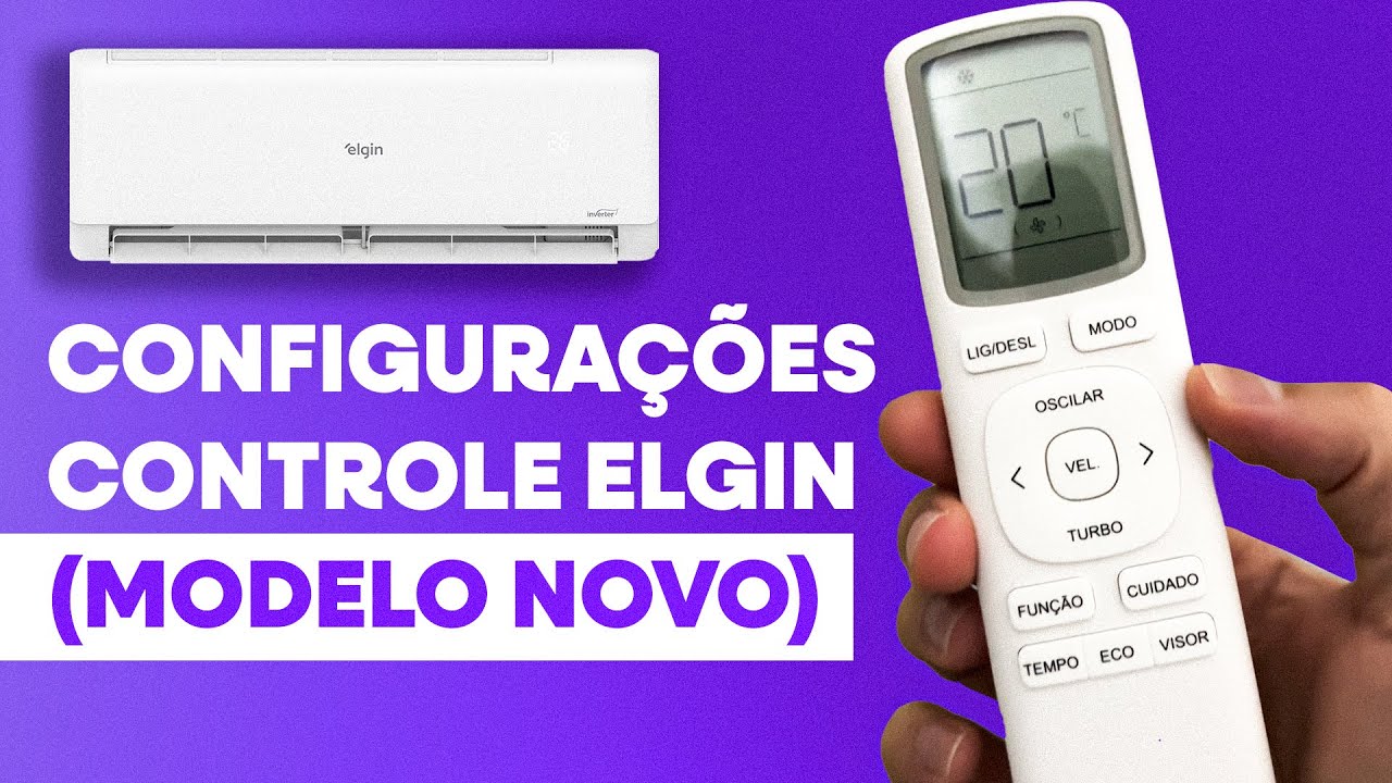 Configurações do controle Elgin - (novo modelo) - YouTube