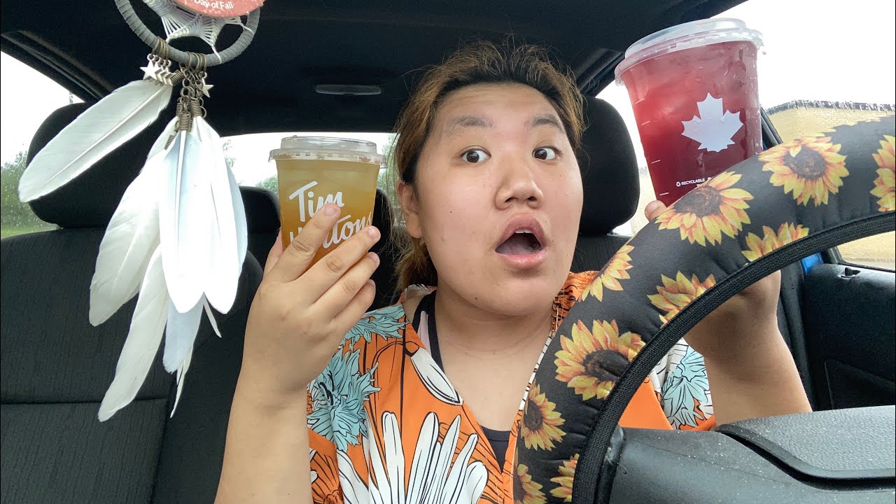 NEW Tim Hortons Refreshers : BlackBerry Mint & Tangerine Orange - YouTube