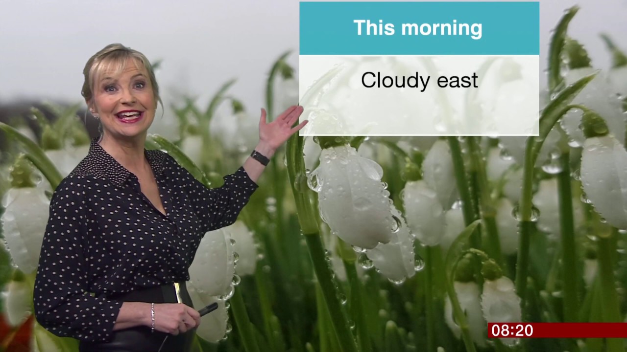 Carol Kirkwood - BBC Breakfast Weather 08/02/2017 - YouTube