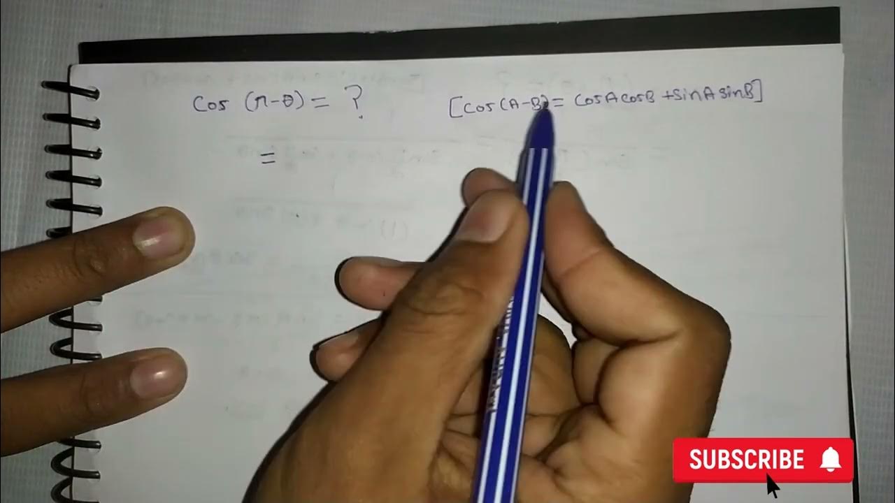 Solve cos(pi-theta) | cos(pi - x) | cos pi - x formula, Find Exact value cos pi - x - YouTube