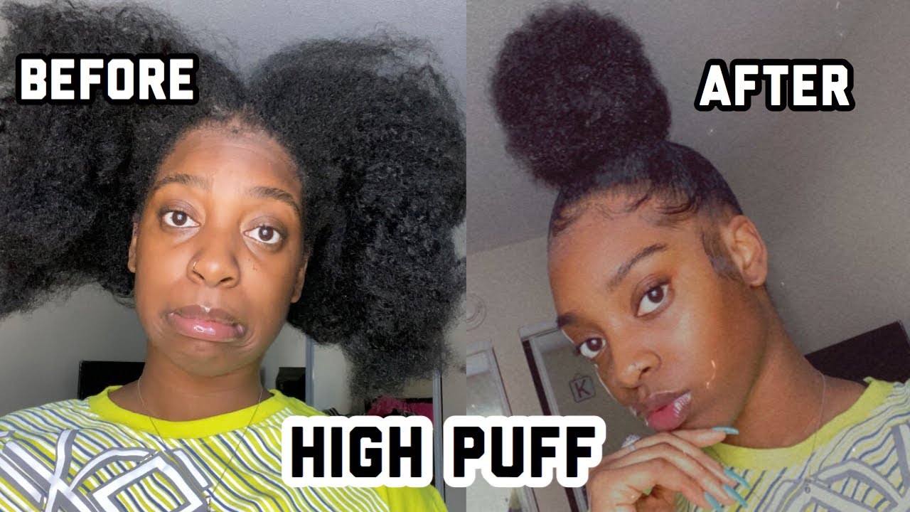 The PERFECT High Puff tutorial / on Natural Hair / PERFECT High Bun ...