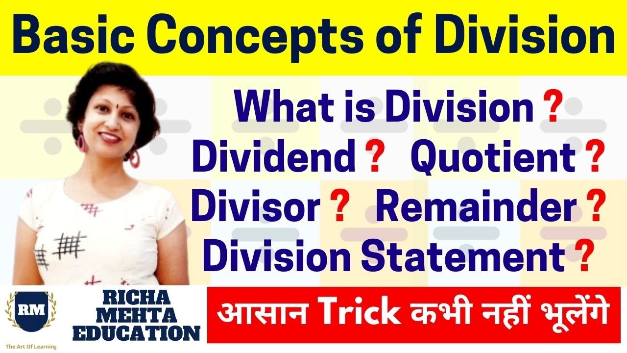 Division Concept | Basic Concepts of Division in Hindi | Richa Mehta ...