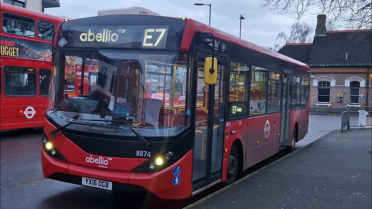 Abellio London 8874 YX16OGB Bus Route E7 | ADL E200MMC Allison Euro 6 ...