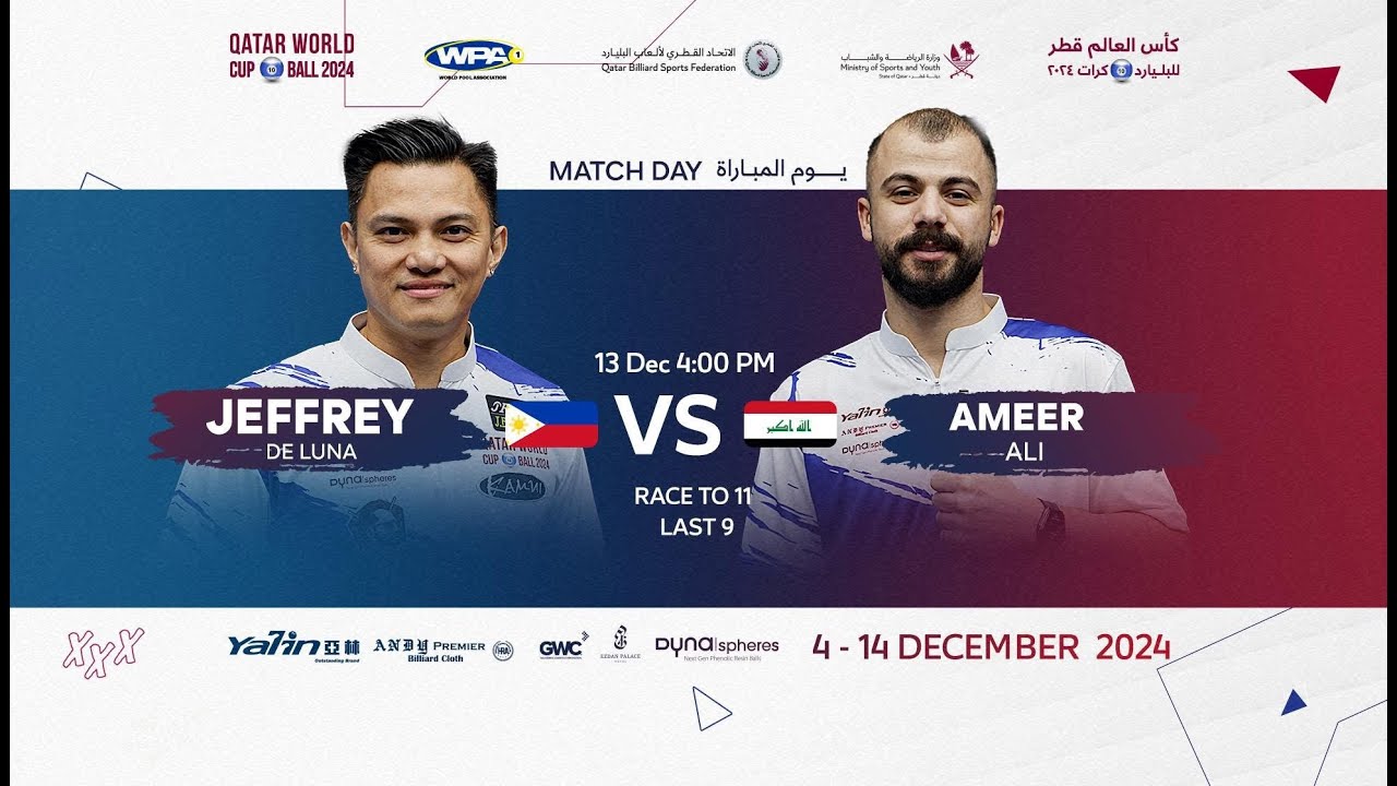 QATAR WORLD CUP 10 BALL 2024 - DAY 10 | LAST 8 - RACE TO 11 - YouTube