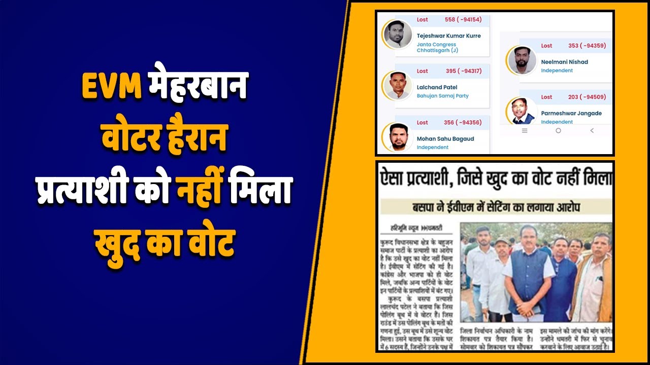 Chattisgarh|Voter|हैरान|प्रत्याशी को नहीं मिला|खुद काVote|Mp|Election ...