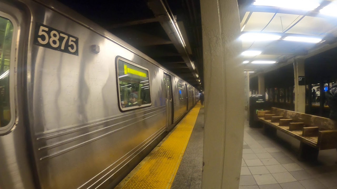 R46 (R) Train Arriving 57th St-7th Av (BMT Broadway Line) - YouTube