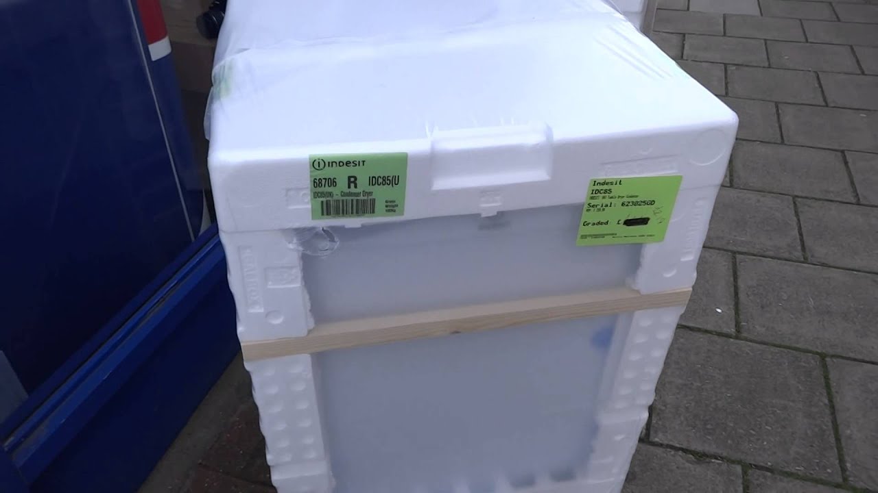 Graded Indesit IDC85 8KG Condenser Tumble Dryer - YouTube