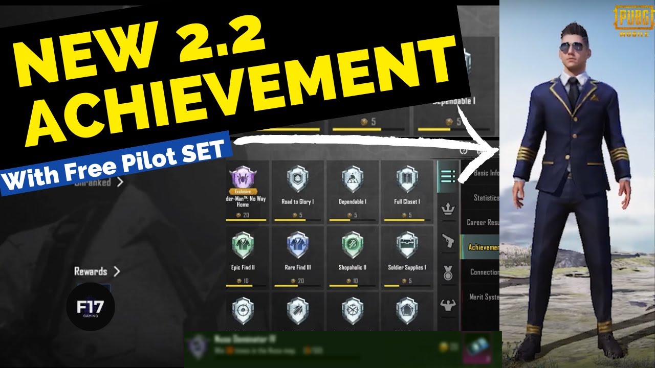 New achievement in pubg mobile 2.2 Update | Free pilot set Pubg & Bgmi ...