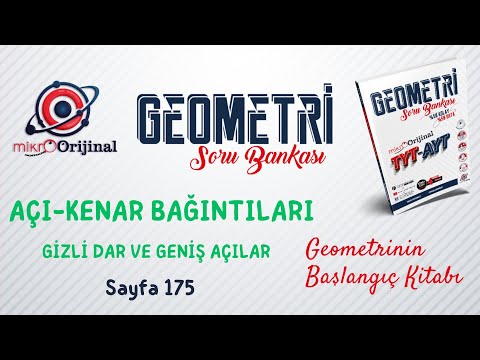 GİZLİ DAR VE GENİŞ AÇILAR | Açı-Kenar Bağıntıları | Mikro Orijinal Geometri Soru Bankası