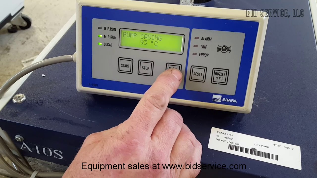 Ebara A10S Dry Pump #61637 - YouTube