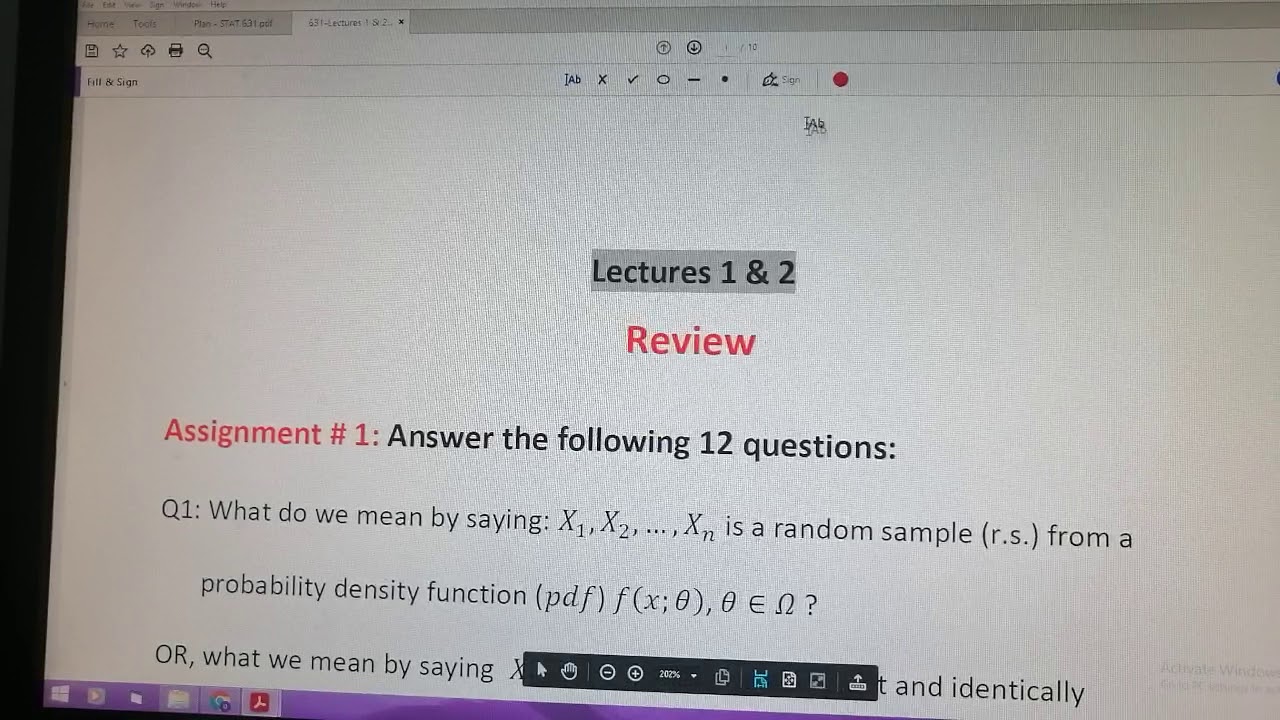 STAT 631 Lec 1 and 2 - YouTube