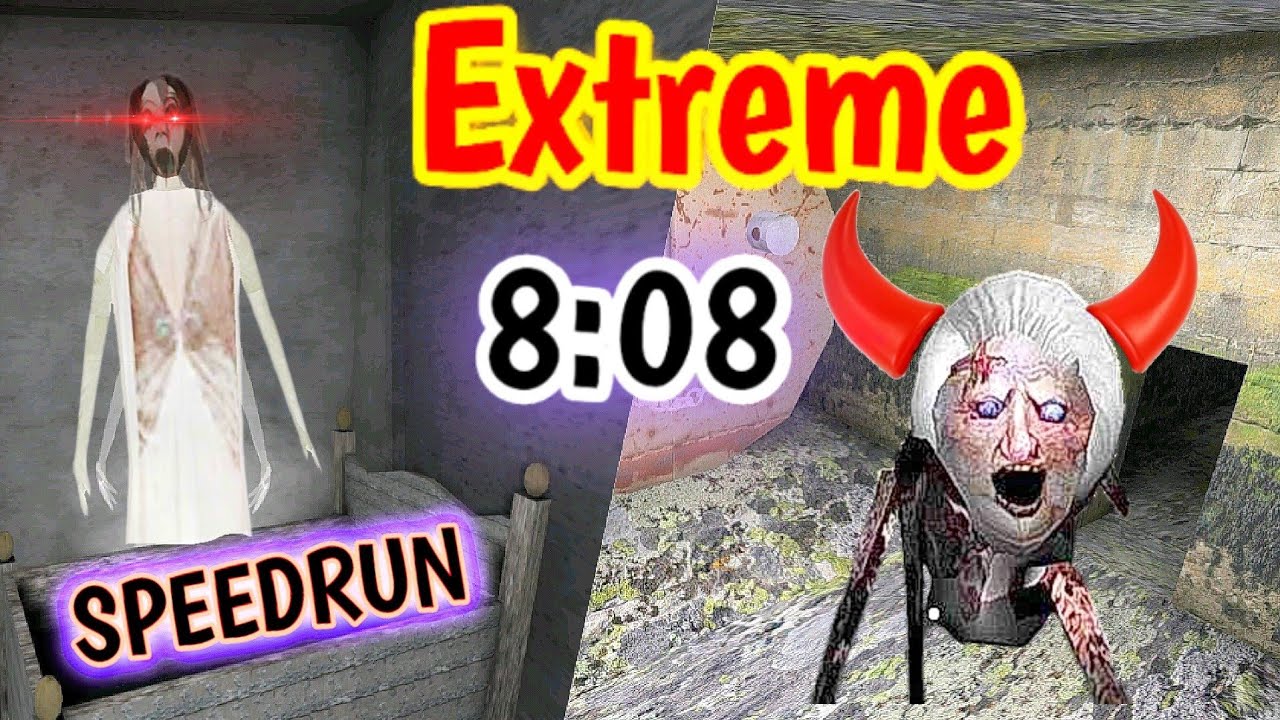 Granny (1.8) - Extreme mode, speedrun in 8:08 [WR] - YouTube