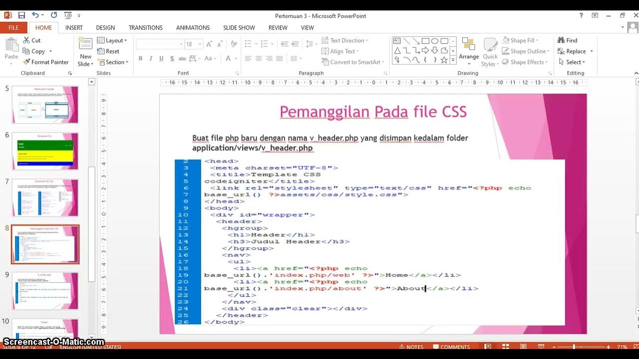 Pertemuan 3 Membuat CSS dengan Mudah Menggunakan Codeigniter -Part 1 - YouTube