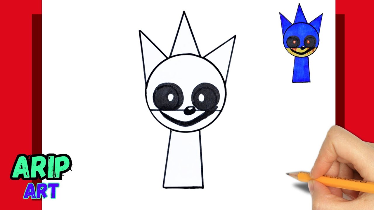 how to draw sonic exe sprunki - YouTube