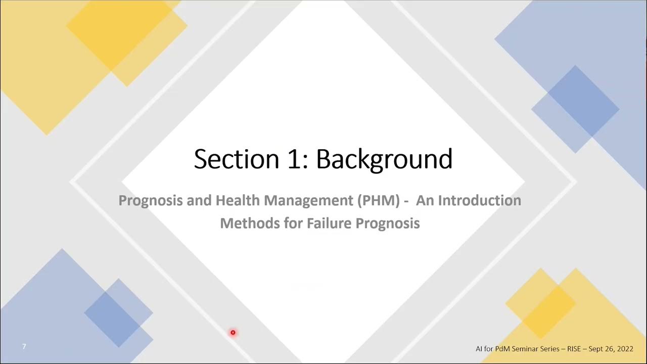 AI for Predictive Maintenance seminar series – September 26th - YouTube