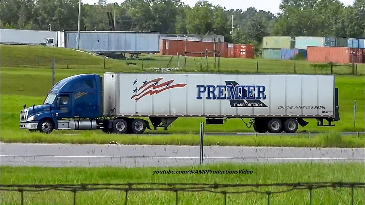 Blue Freightliner Cascadia Premier Big Rigs and Big Loads | Truckspotting 81224 - YouTube