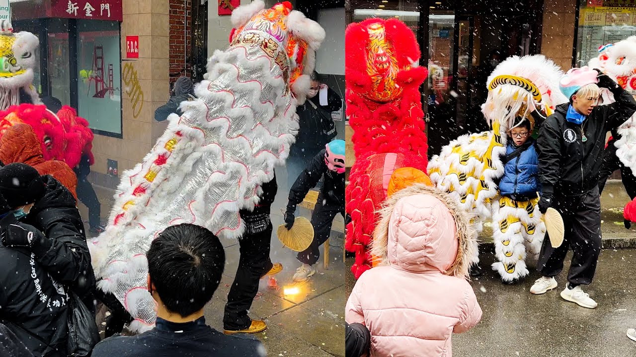 Chinese Lunar New Year of the Tiger parade Lion Dance Buddha ...