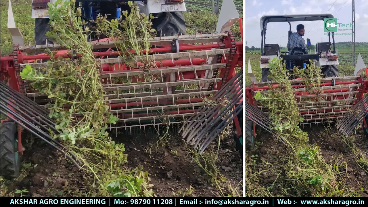 Groundnut Peanut Harvesting Machine | Digging Peanuts | peanut ...