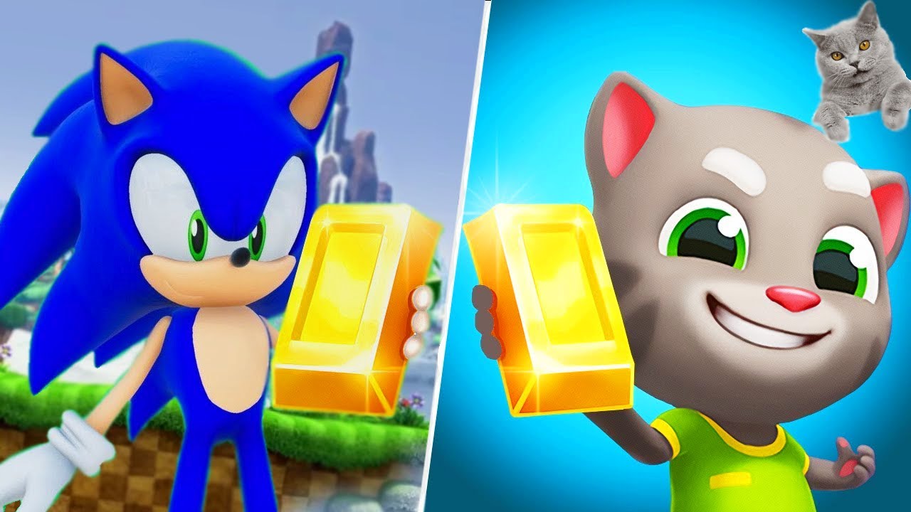 Sonic Dash and Talking Tom Time Rush - All Level Gameplay - This is the ...