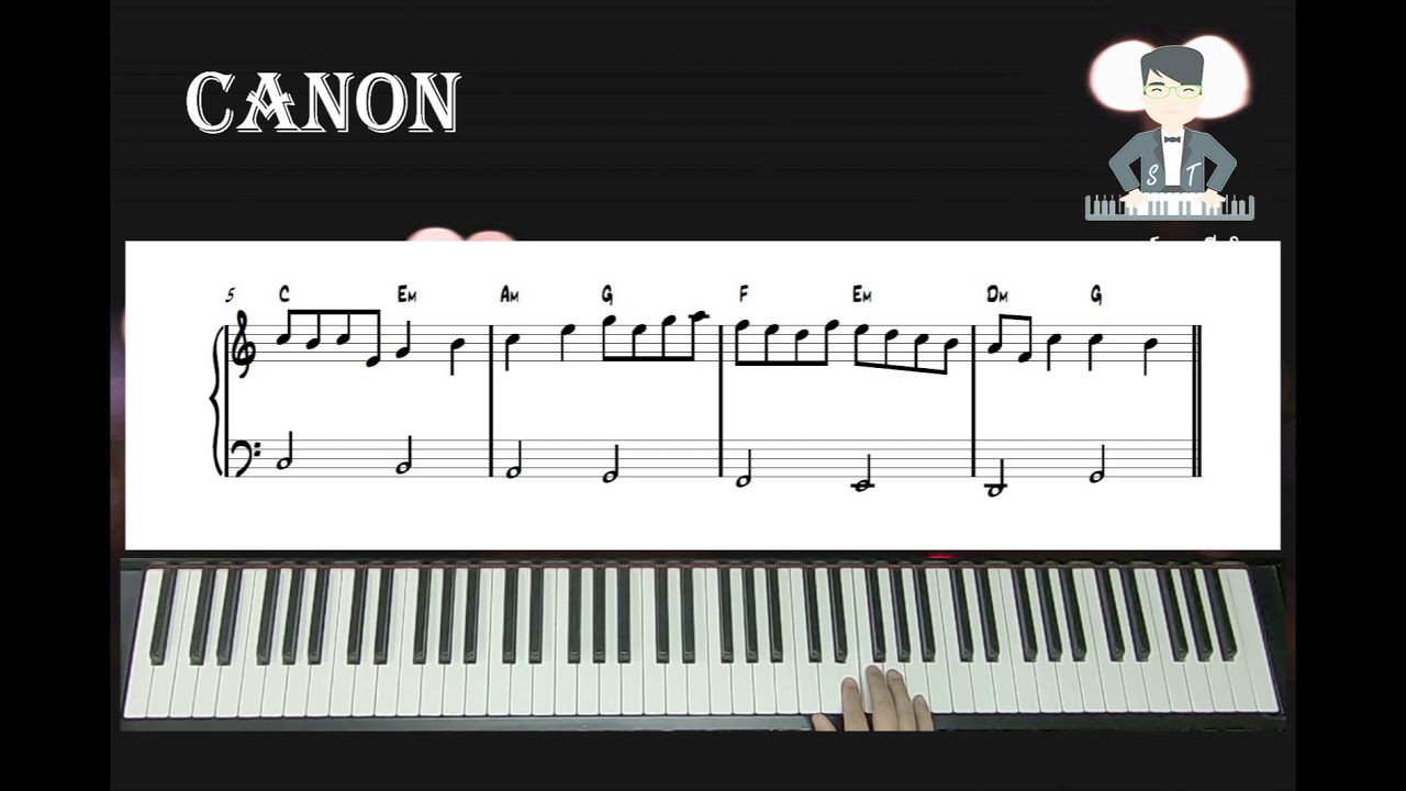 [สอนเปียโน] Canon in C แบบง่าย - YouTube