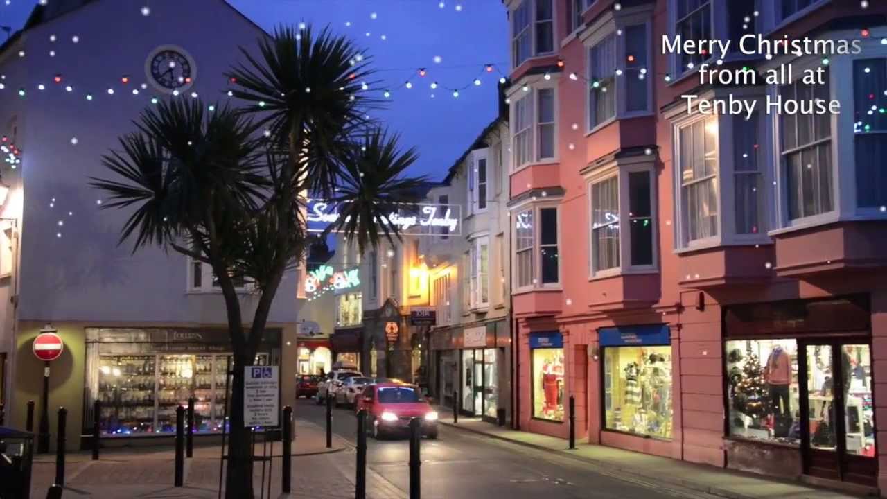 Xmas & New Year Lights In Tenby - YouTube