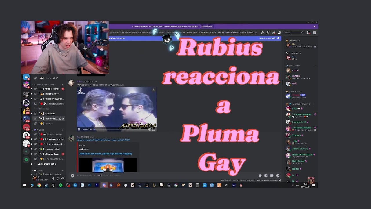 La reacción épica de Rubius a Cover IA Pluma Gay - YouTube