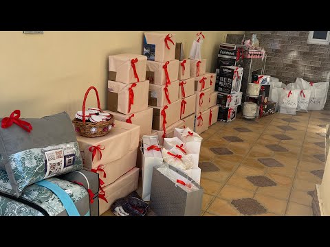 Qiz evinen cehiz aparmaqa geldik😍Gelinin cehizi😍Cehiz bezenmesi😍Boşqabi niye sindirdik🧿Part 1😁