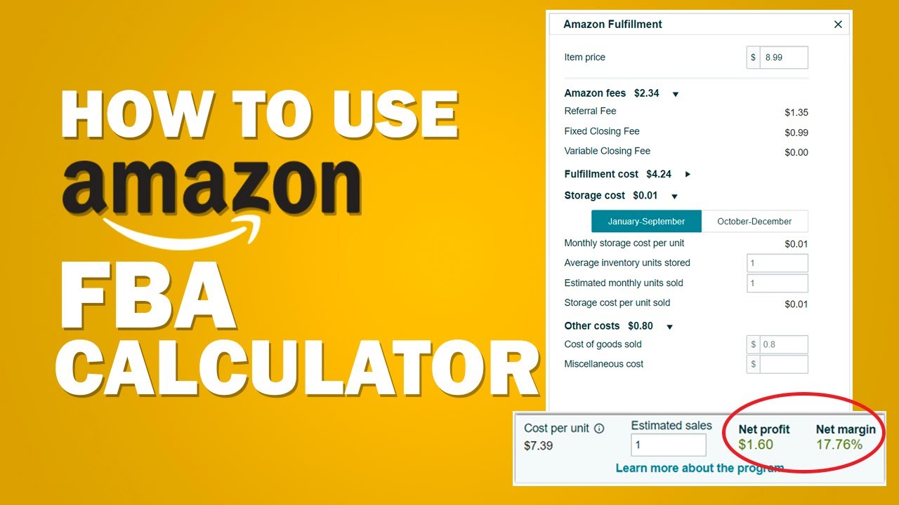 How to use Amazon FBA profitability calculator - YouTube