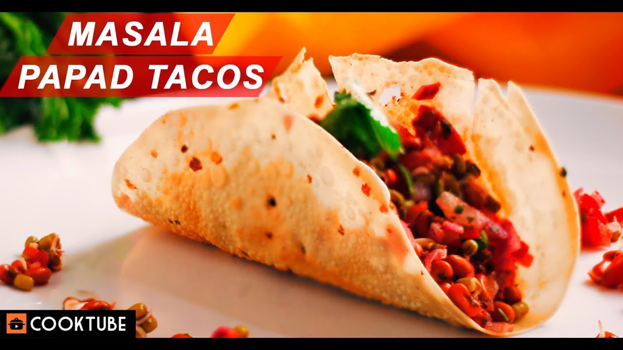 Masala Papad Tacos Recipe | How to Make Masala Papad | Indian Tacos ...
