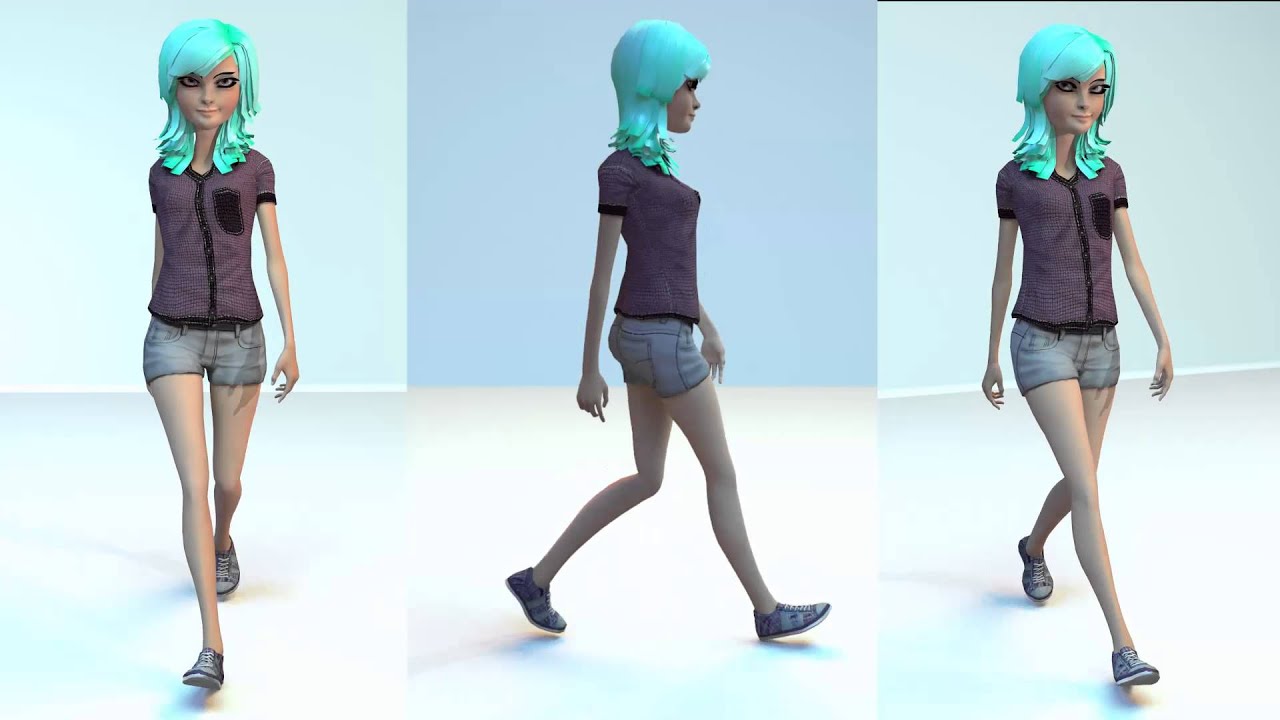 Animation Walk Cycle - Roxxi - YouTube