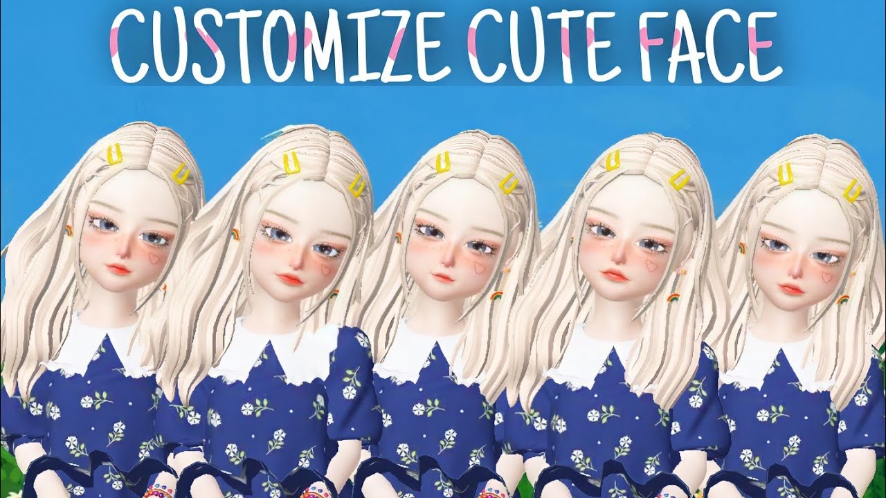 Cute Girl Face Tutorial| Customize Zepeto Face - YouTube