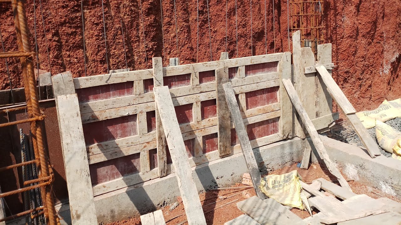 Rcc retaining wall for underground parking - YouTube