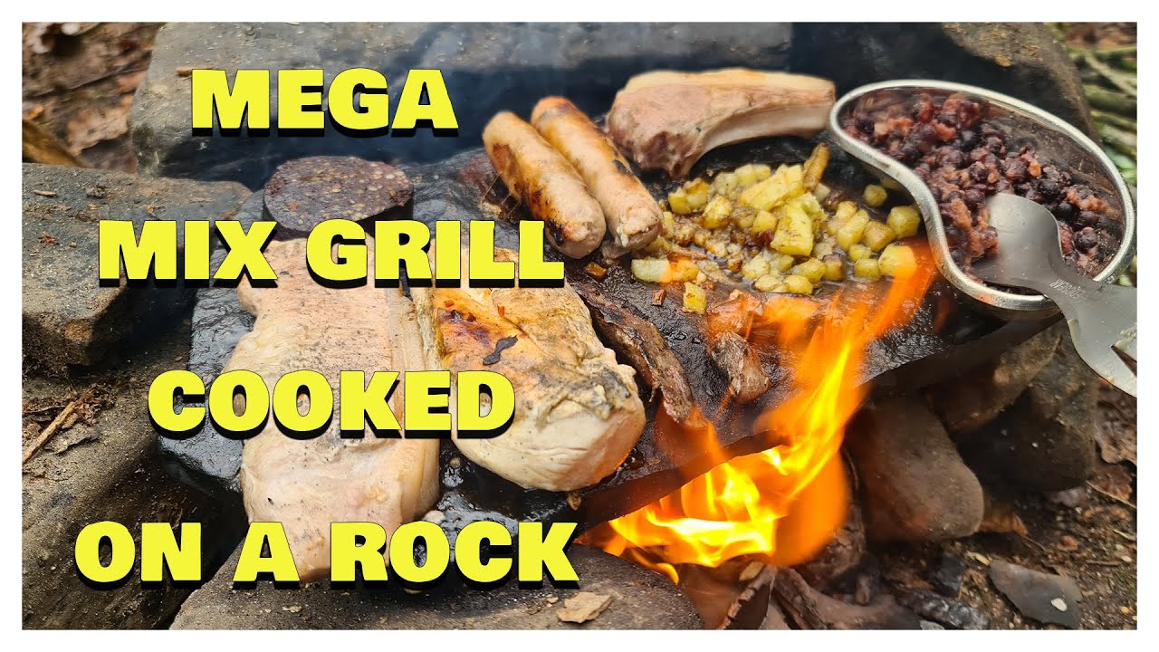 Ultimate Outdoor Feast: World's Biggest Mixed Grill - Cooking on a Rock ...