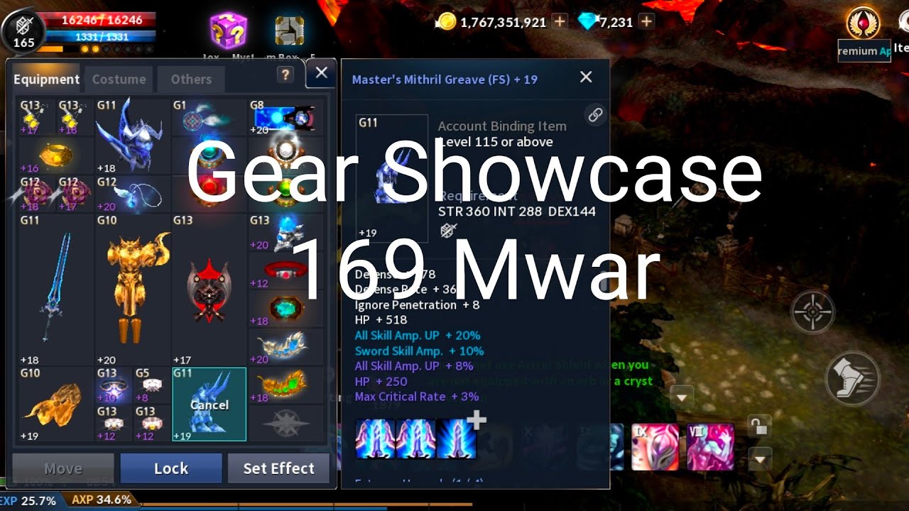 Cabal Mobile Force Shielder Gear Showcase 169 Mwar I BaLLaretYoutube I ...