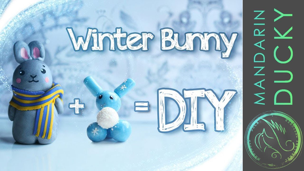 DIY: CUTE BUNNY - with Polymer clay - YouTube