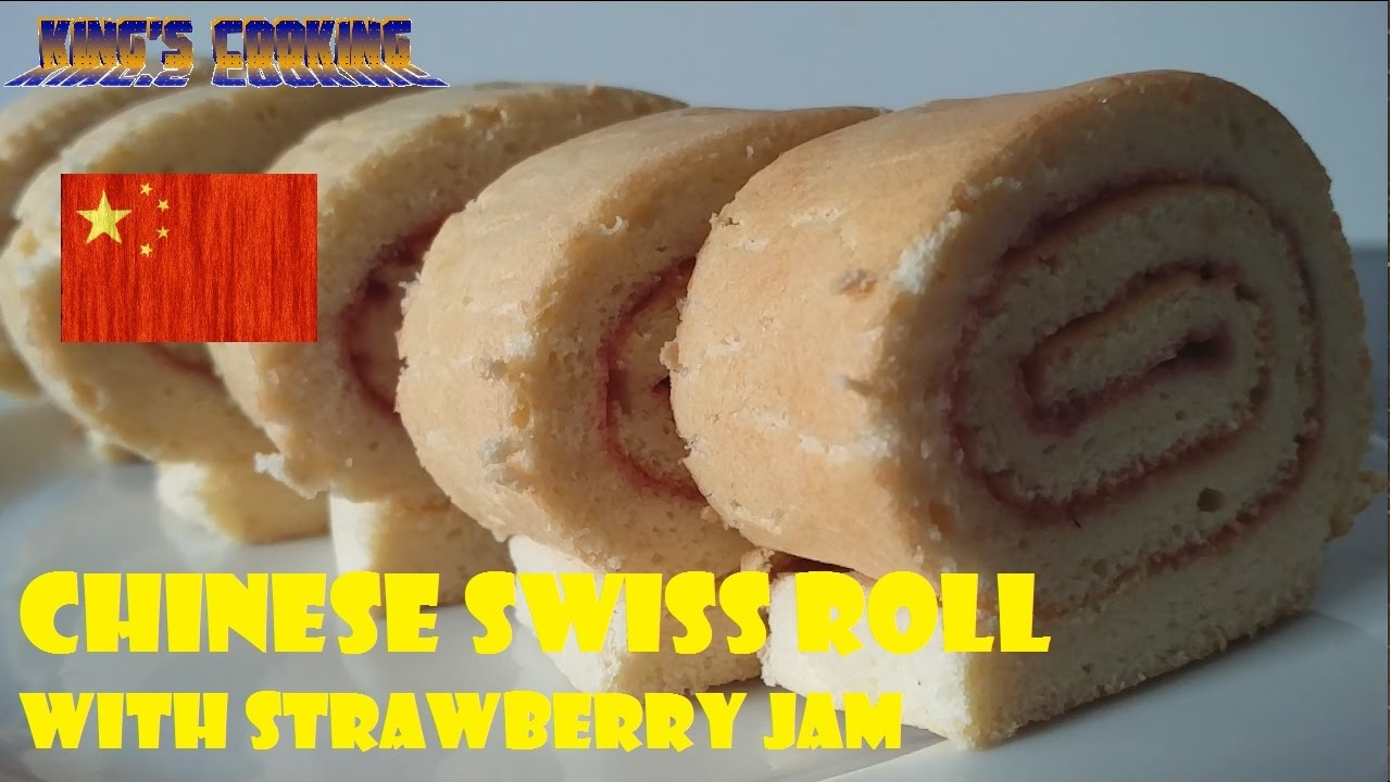 Chinese Swiss Roll with Strawberry Jam - YouTube