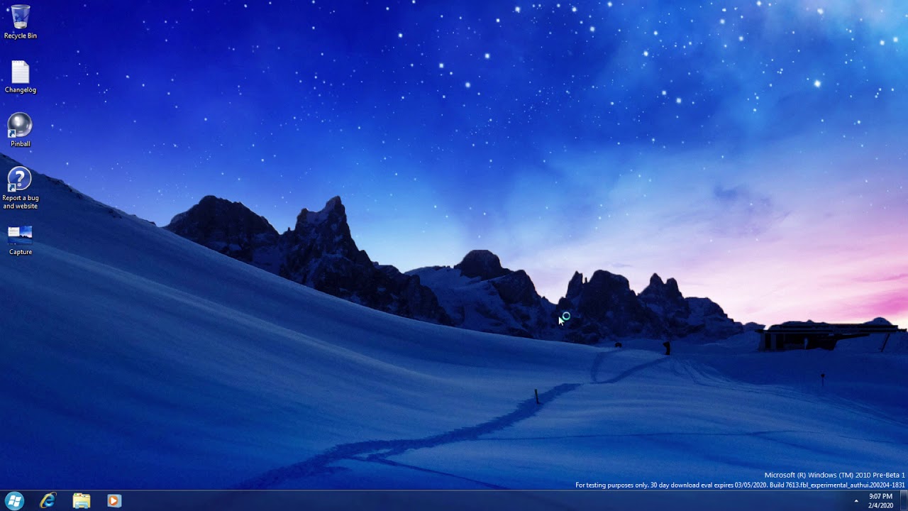 Windows 2010 Build 7613 New Logon Screen's GUI Preview - YouTube