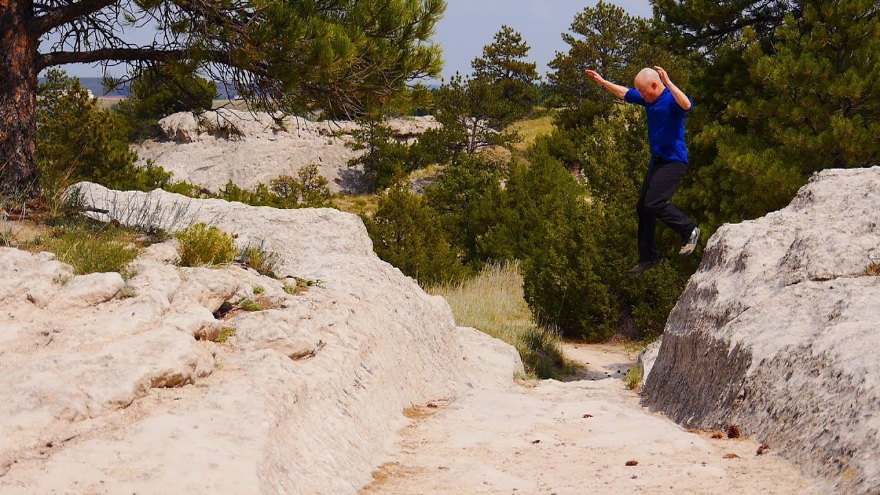 Sándor's Oregon Trail at the Guernsey Ruts, Wyoming - YouTube